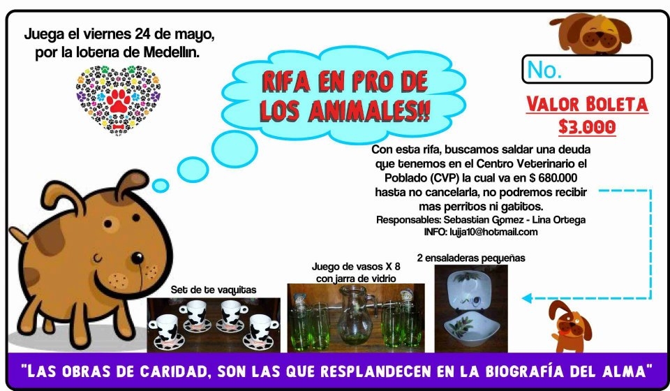 RIFA EN PRO DE LOS ANIMALES :: PELUDOS FELICES